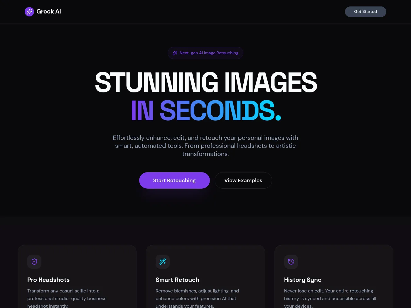 Grock AI Image Retoucher