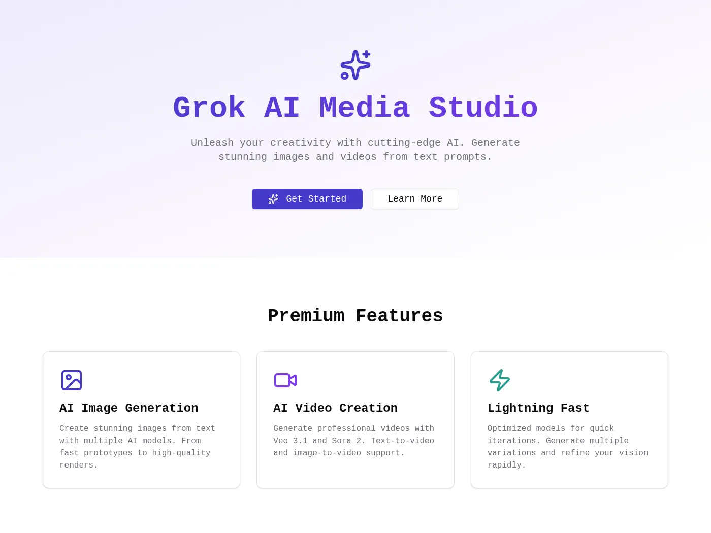 Grok AI Media Studio
