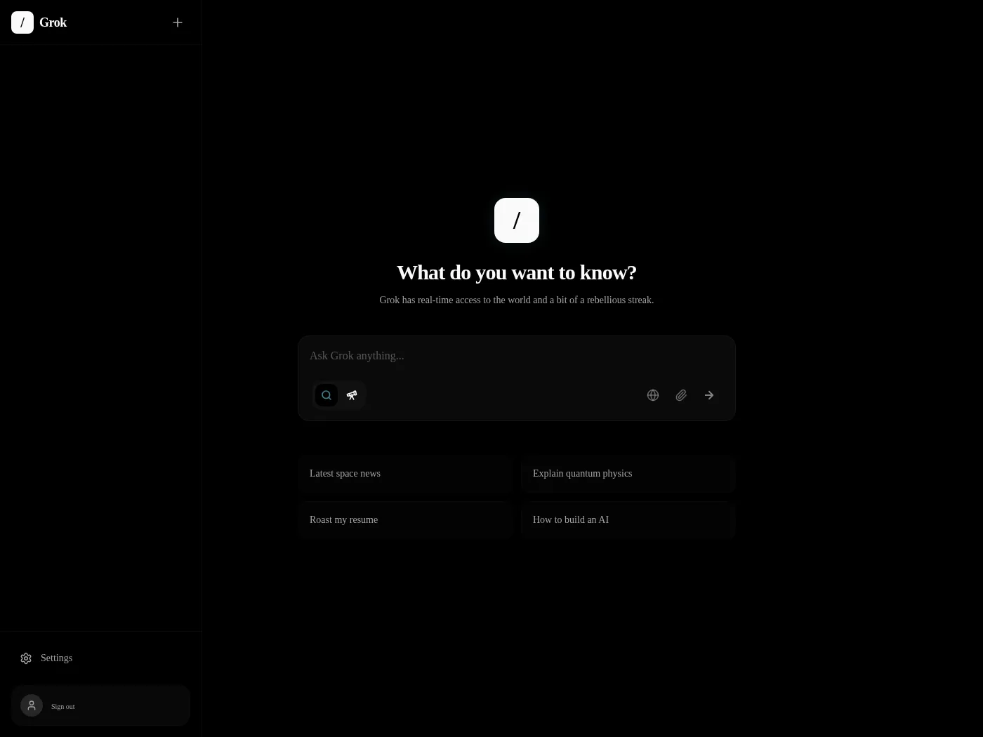 Grok AI Chatbot Clone