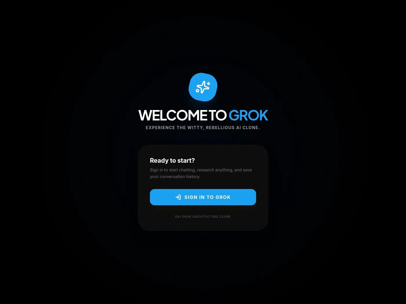Grok AI Chat Clone