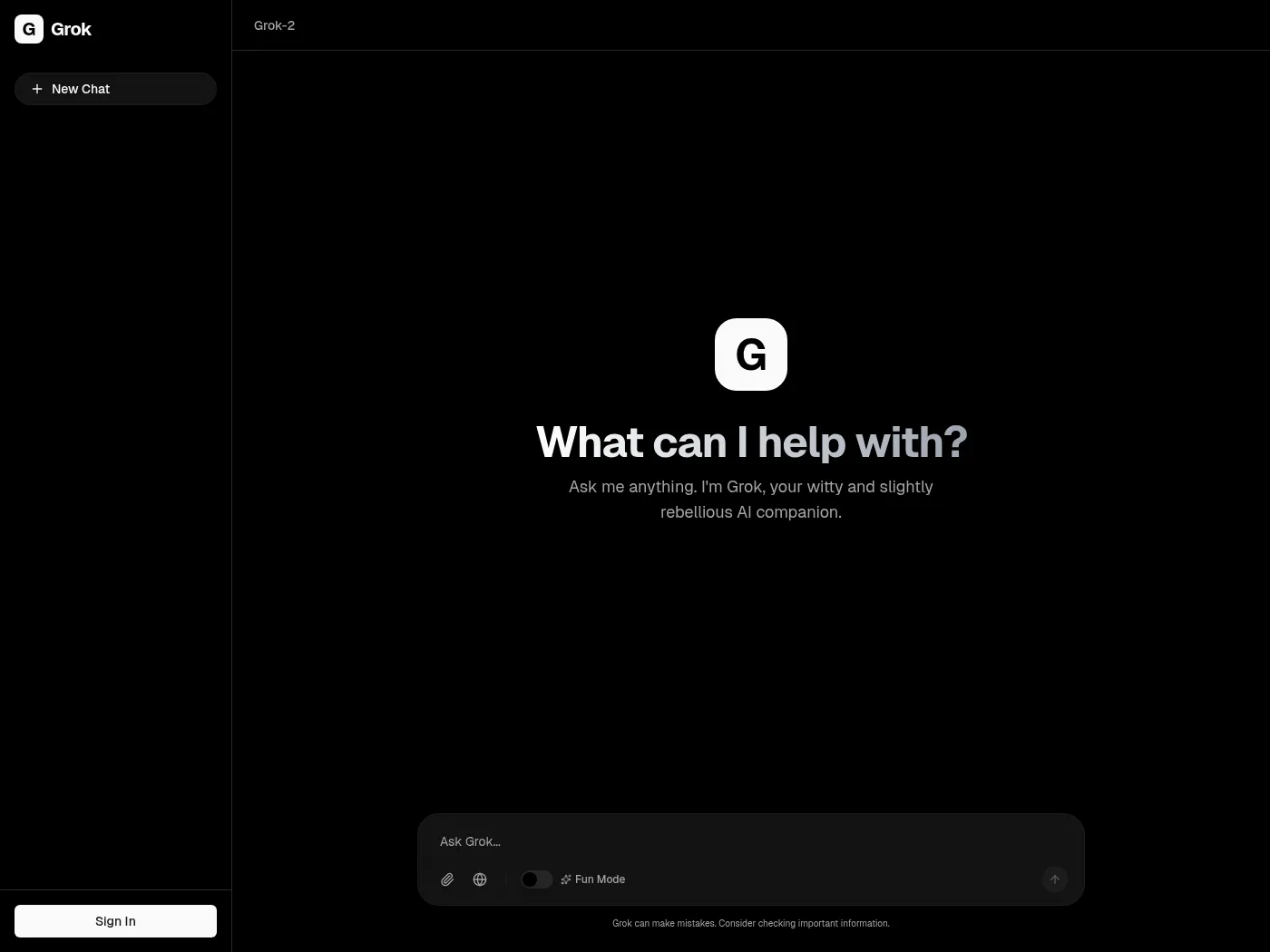 Grok Chat Clone