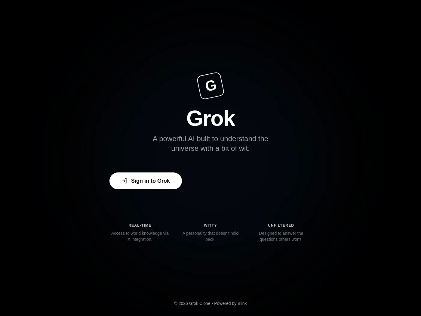 Grok Chatbot Clone