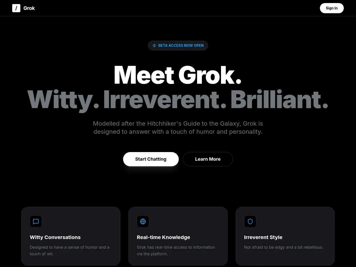 Grok Chat Clone