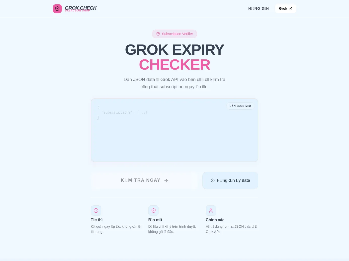 Grok Sub Expiry Checker