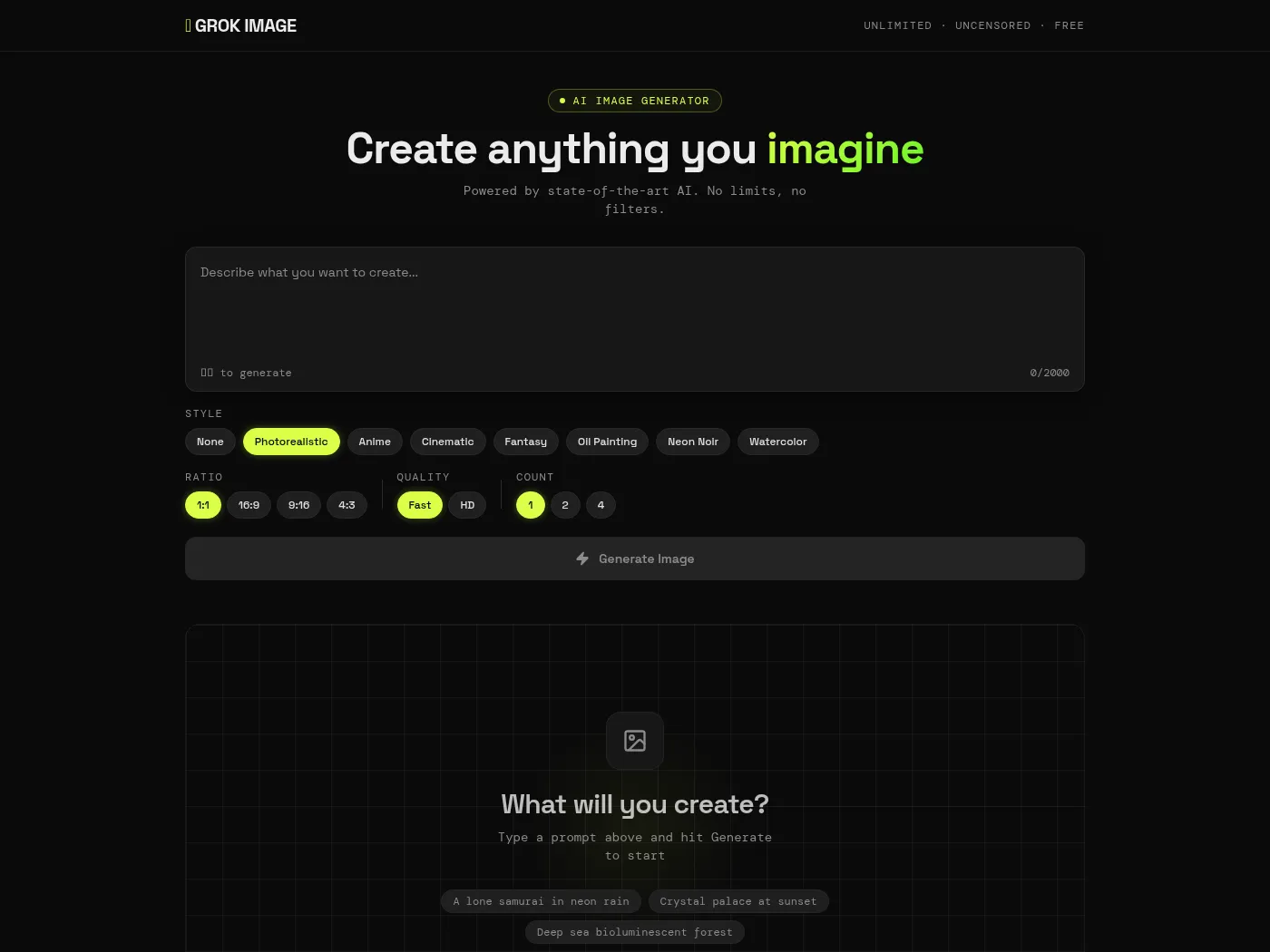 Grok Image Unlimited
