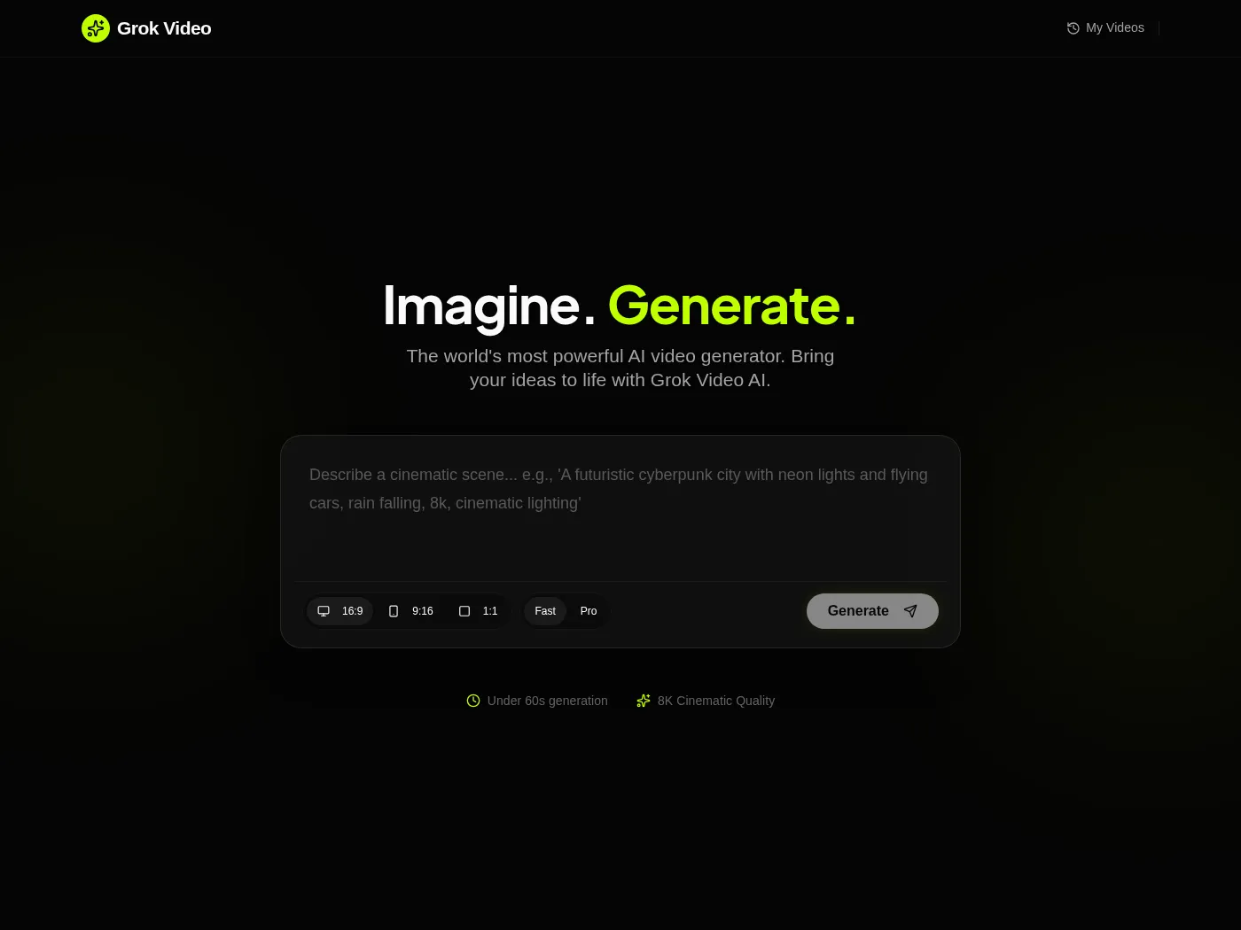 Grok Video AI Clone