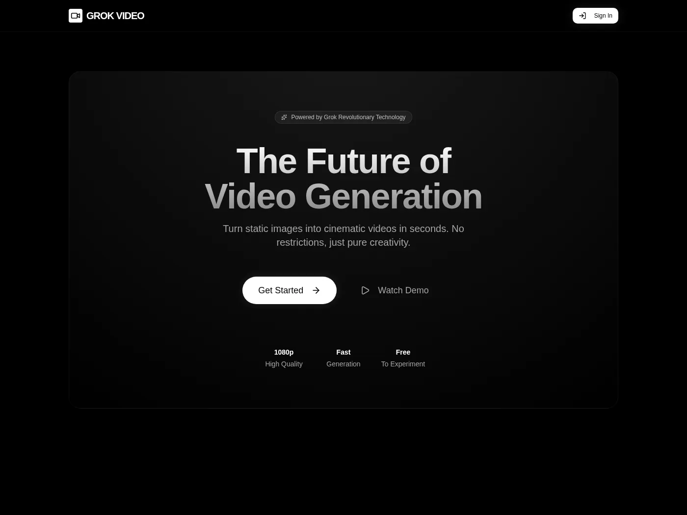 Grok Video Clone