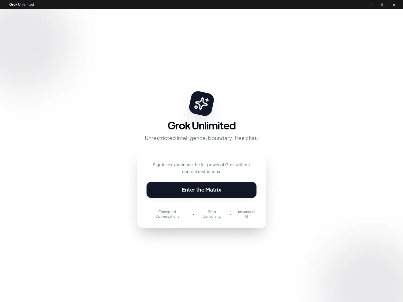 Grok Unlimited Windows App