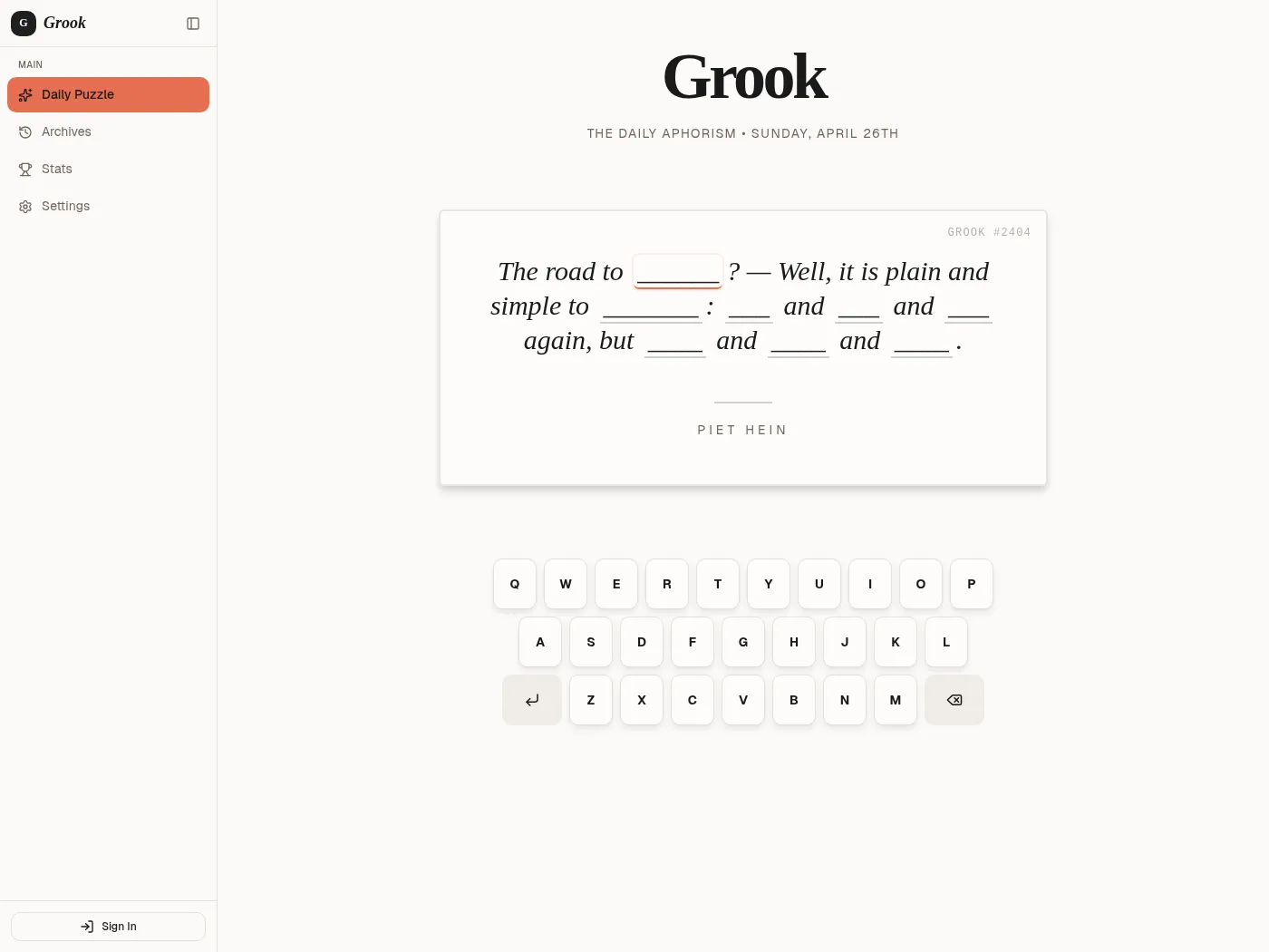 Grook Clone