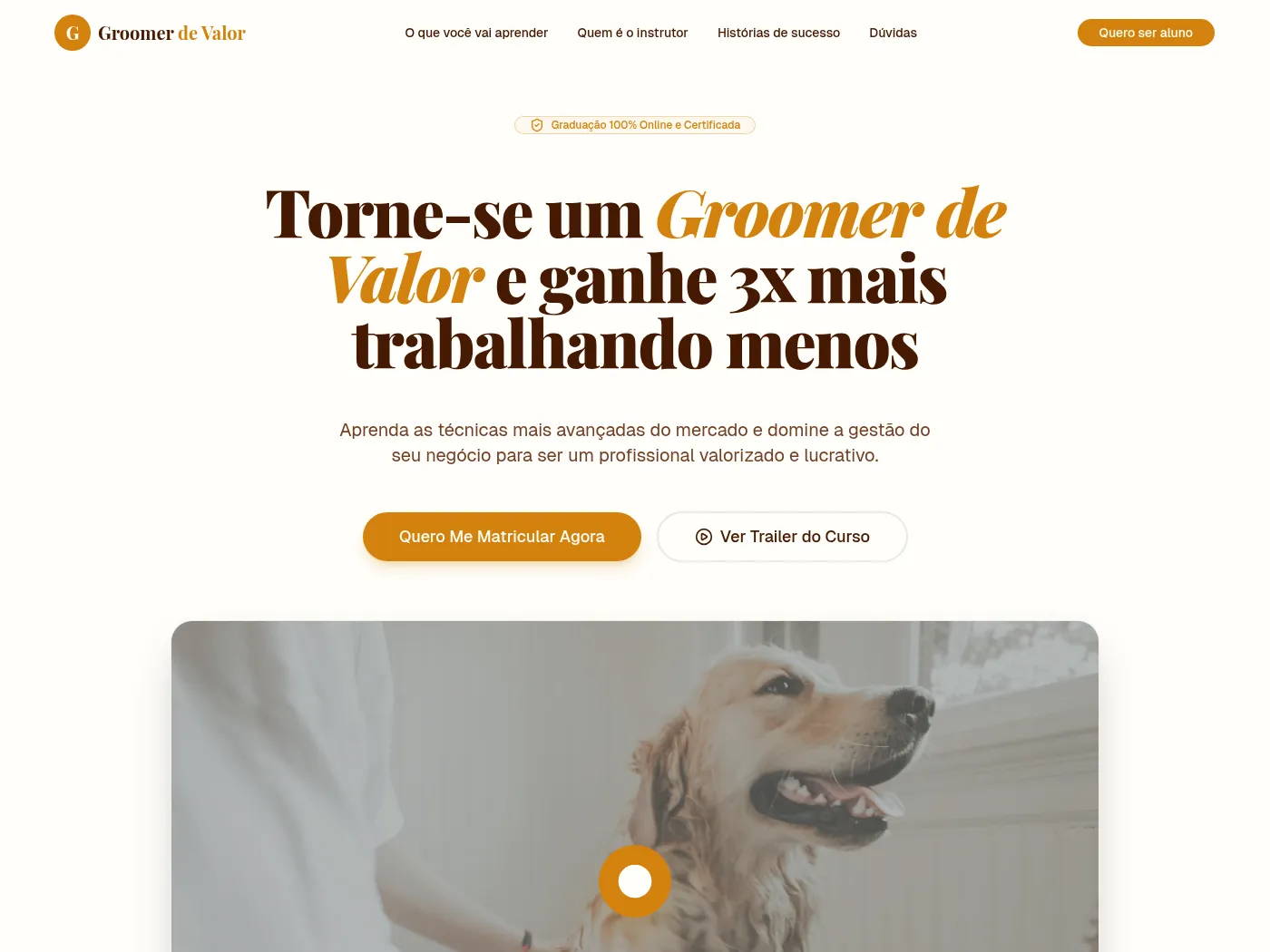 Groomer de Valor Landing