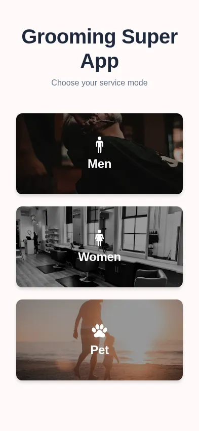 Grooming Super App
