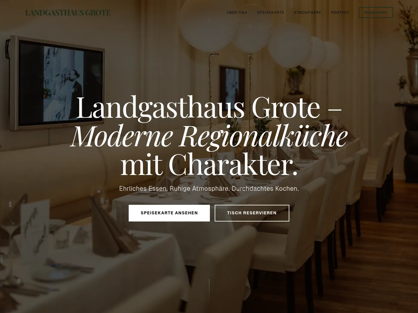 Grote Restaurant Website