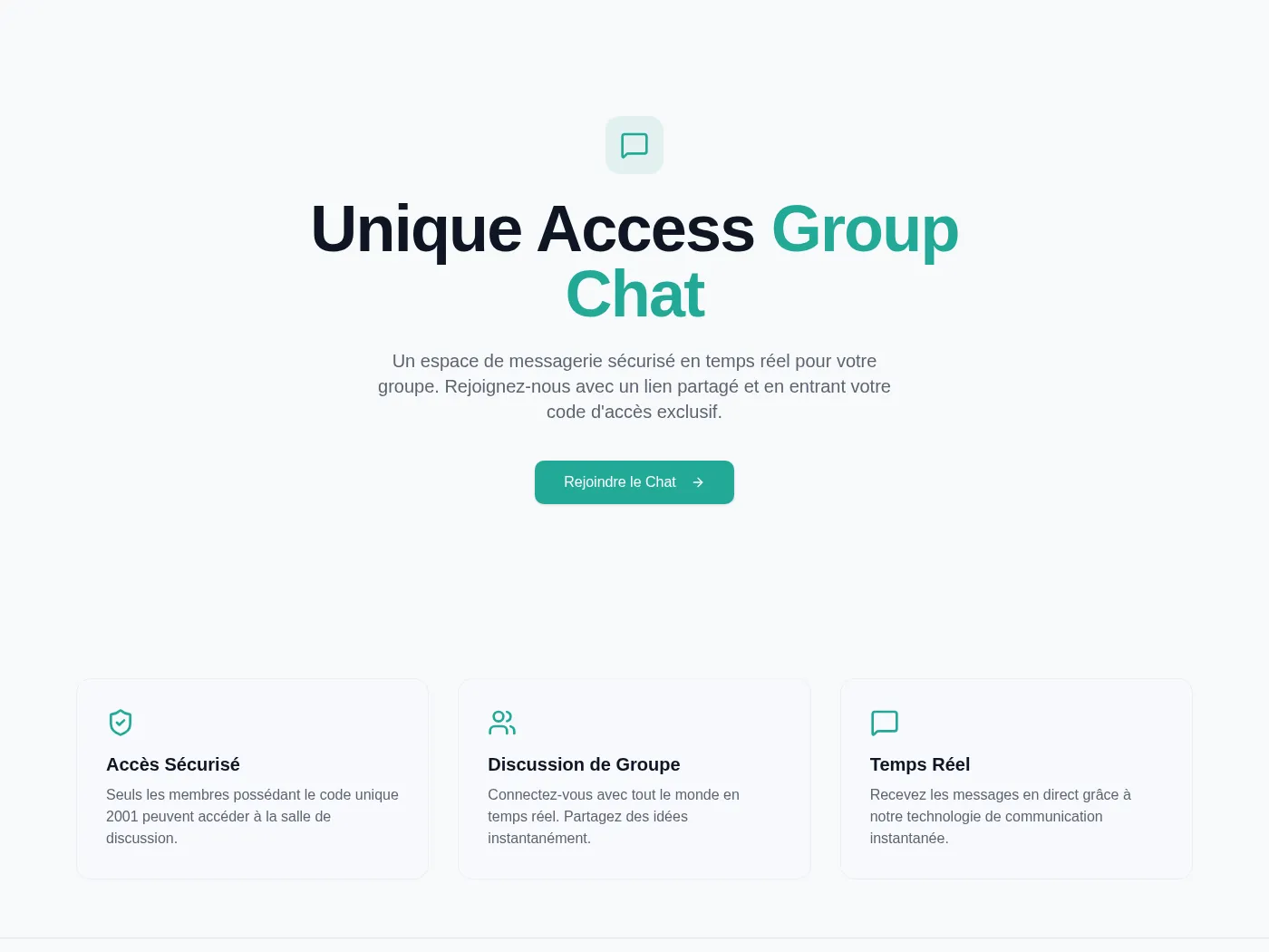 Unique Access Group Chat