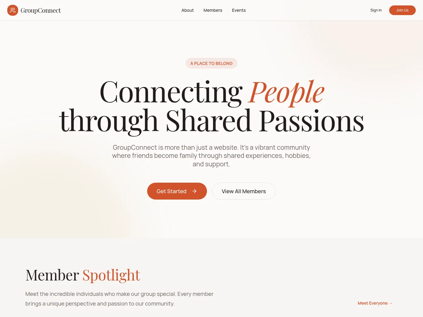 GroupConnect Website