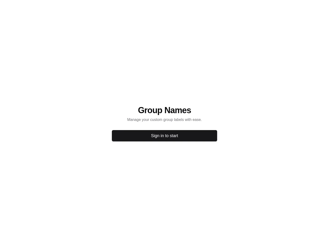Group Names Editor