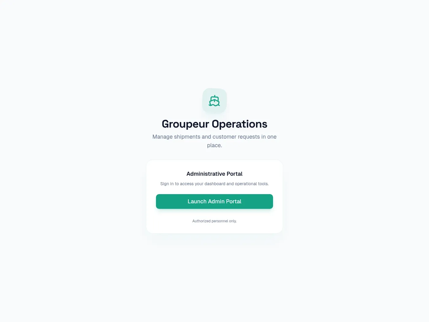 Groupeur Operations Dashboard