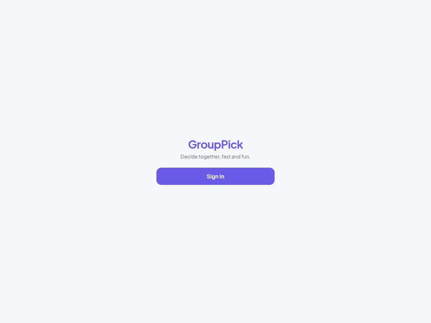 GroupPick Decision App