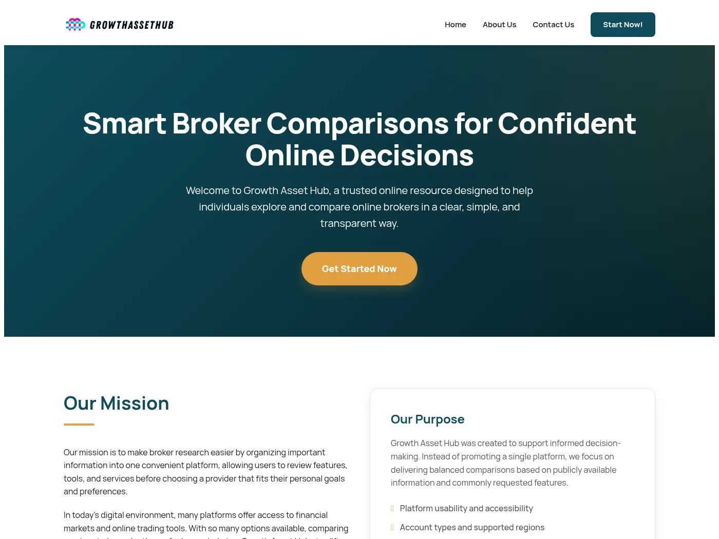 Growth Asset Hub Home