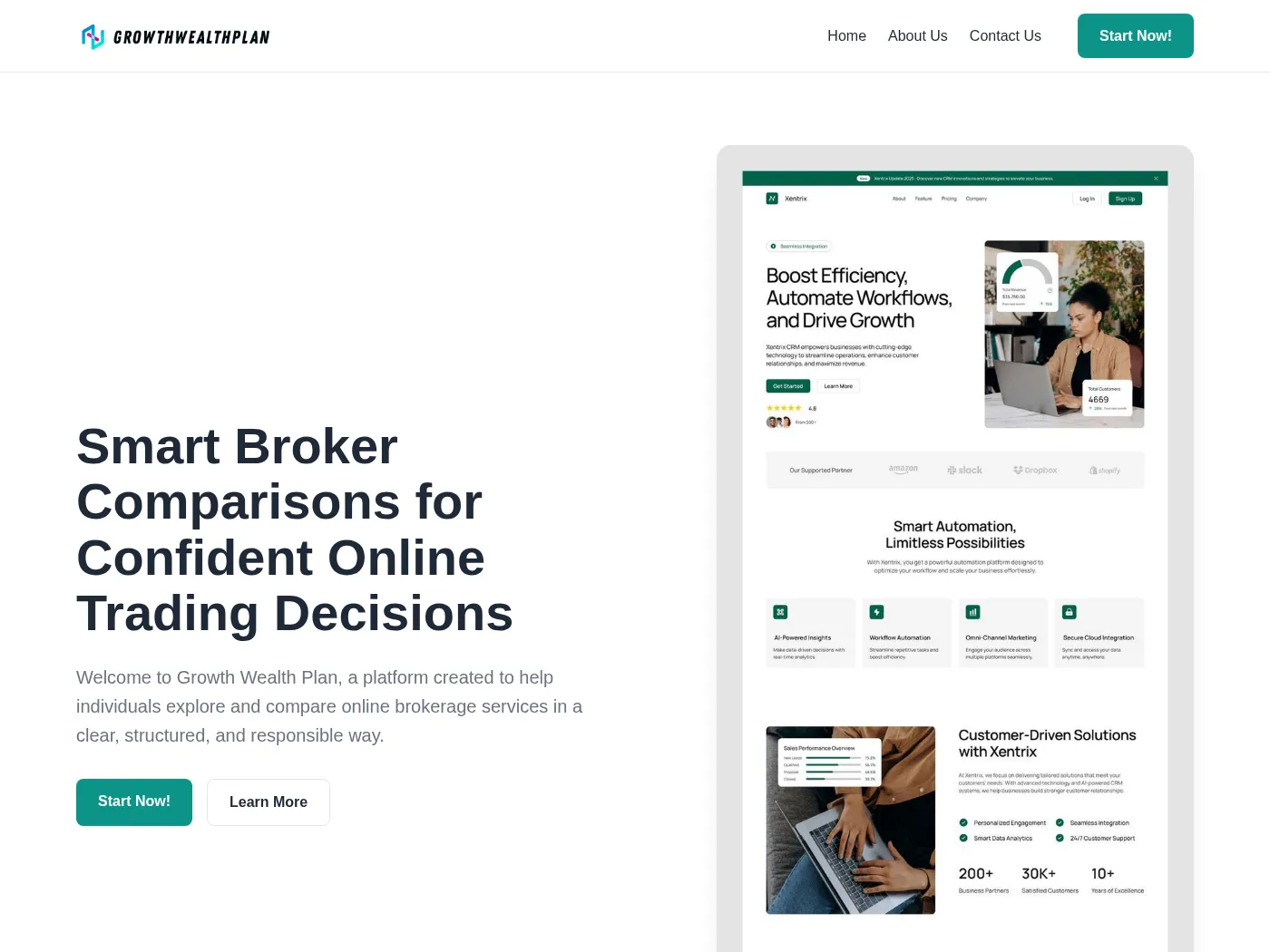 Growth Wealth Homepage