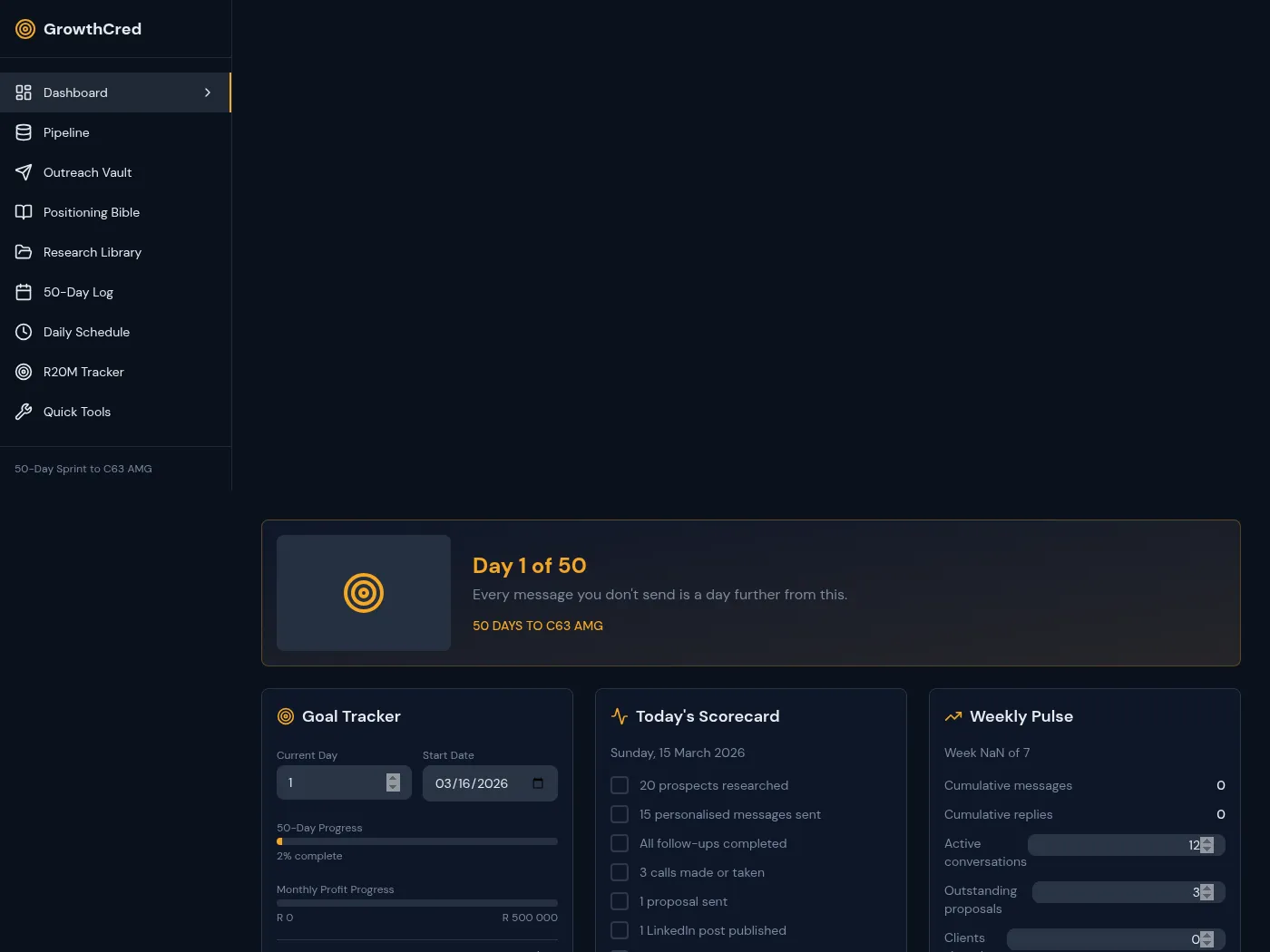 GrowthCred Command Center