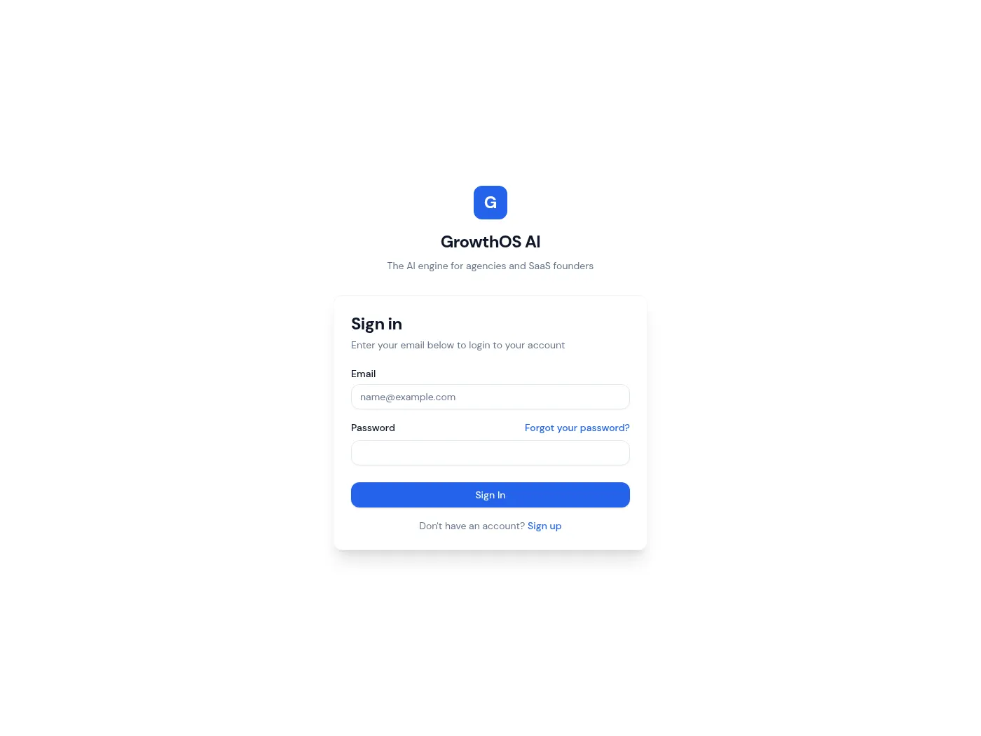 GrowthOS AI Dashboard