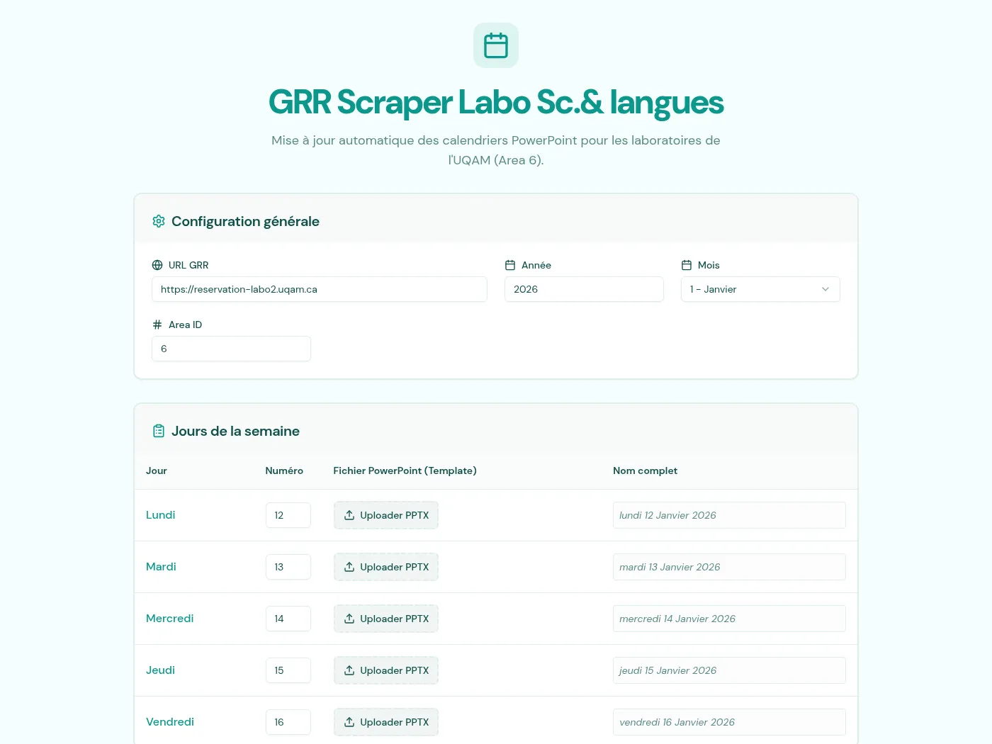 GRR Scraper Labo Sc.& Langues