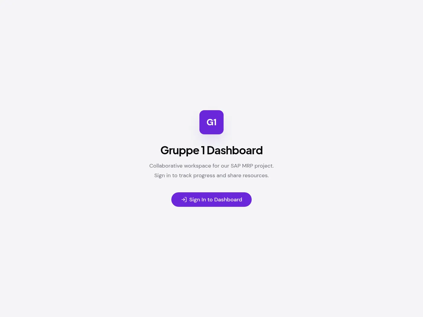 Gruppe 1 Dashboard