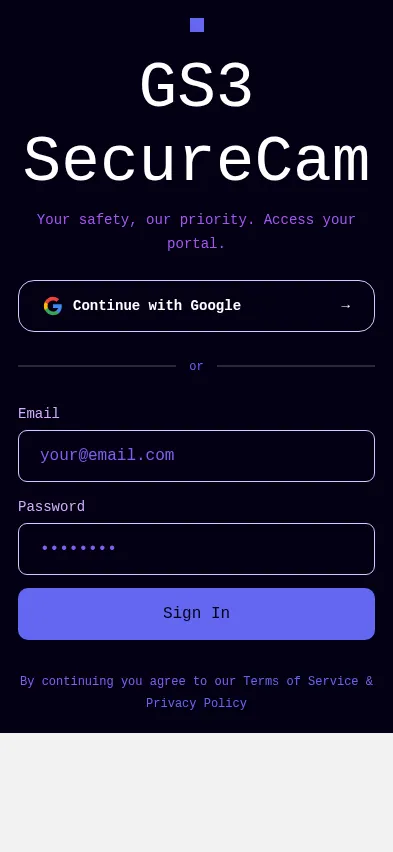 GS3 SecureCam Portal