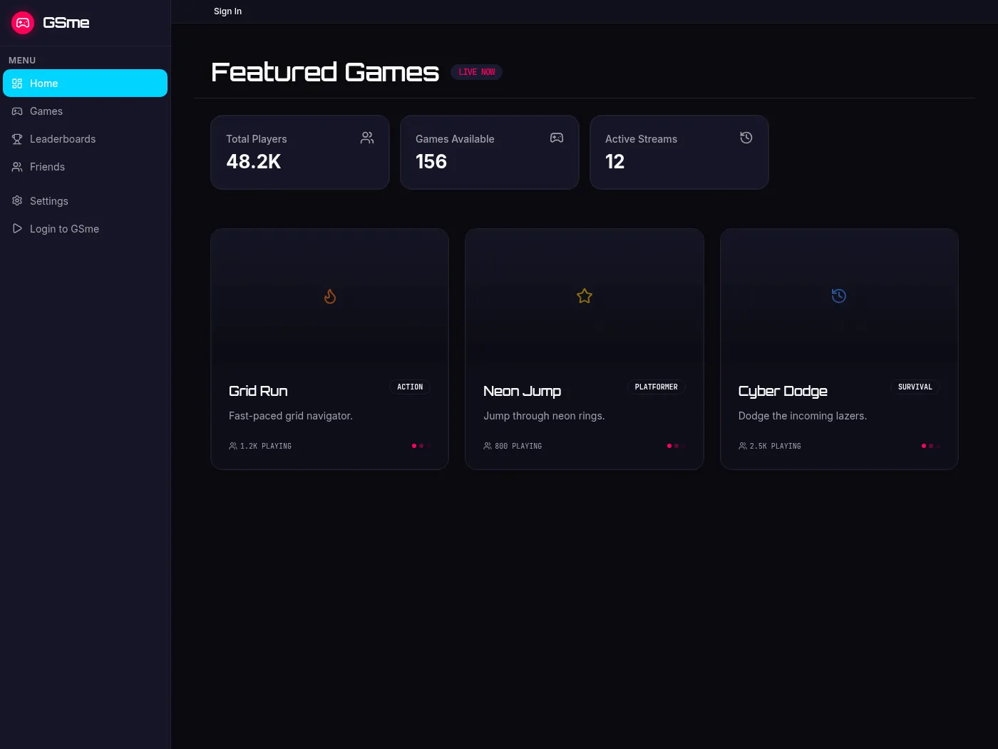 GSme Virtual Game Platform