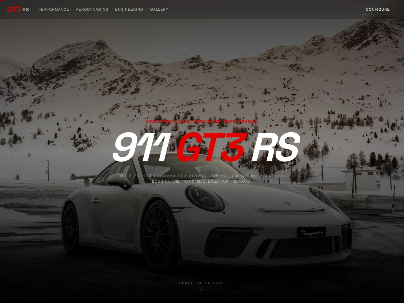 Porsche GT3 RS Showcase