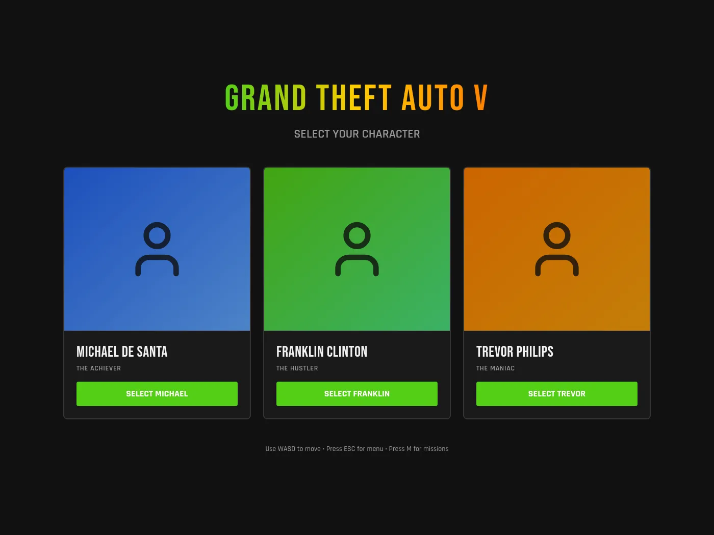 GTA V Web Clone