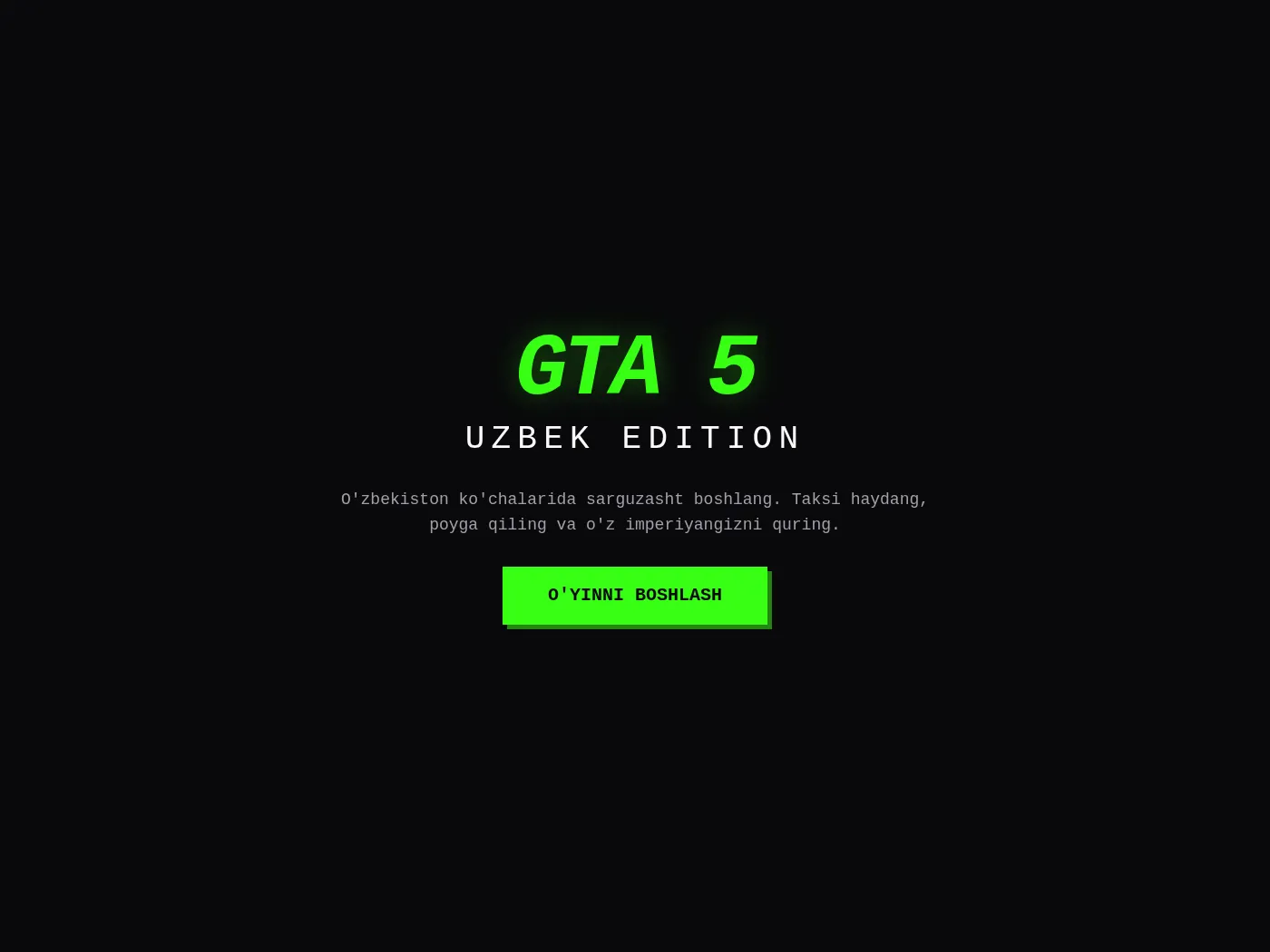 GTA 5 Uzbek Edition
