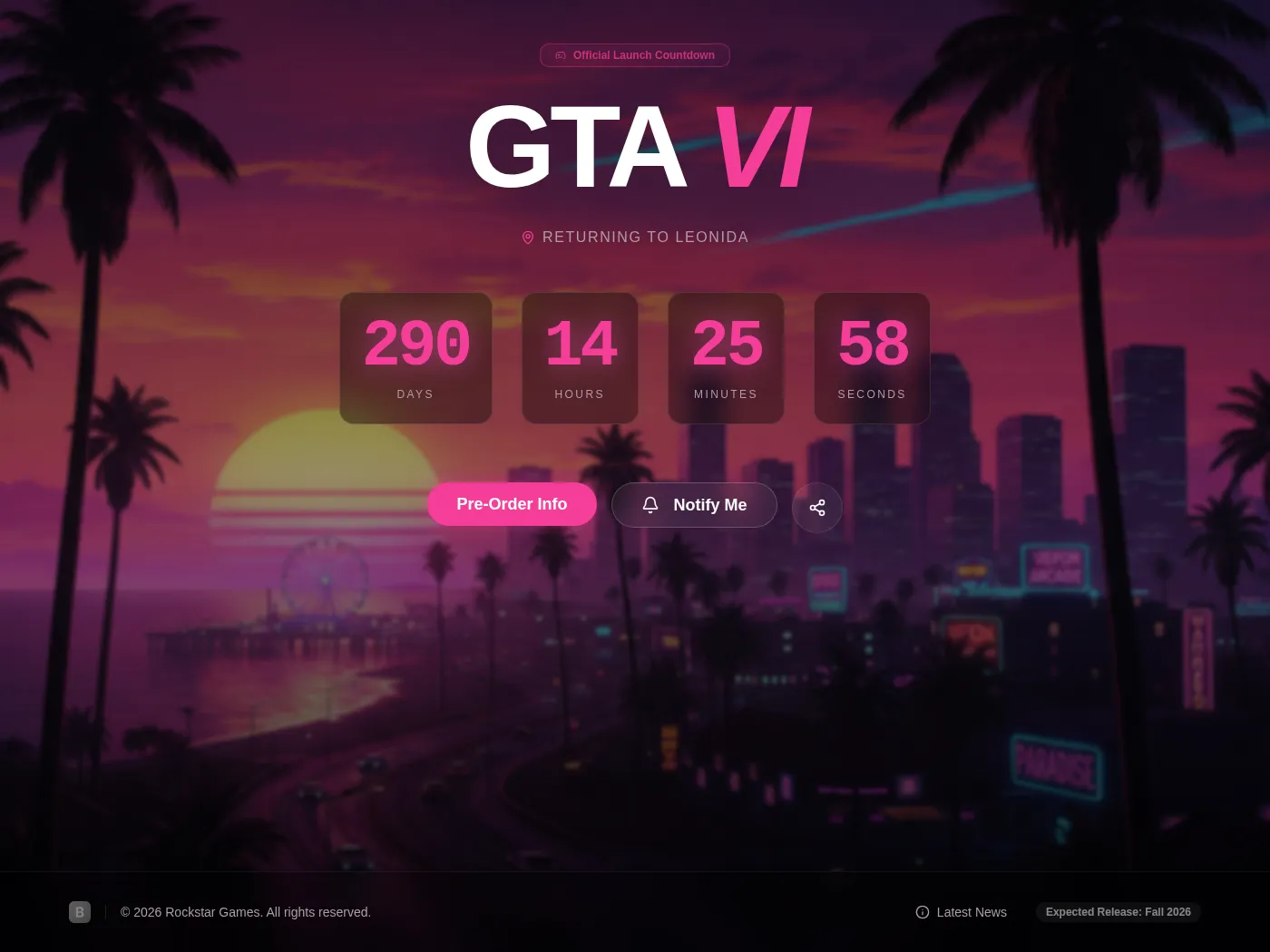 GTA 6 Launch Countdown