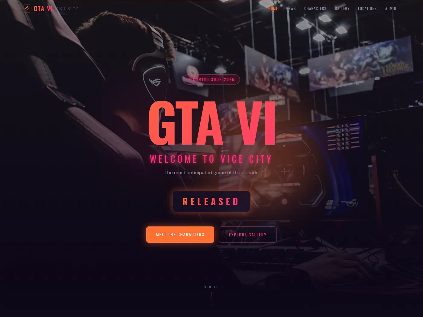 GTA 6 Styled Web App