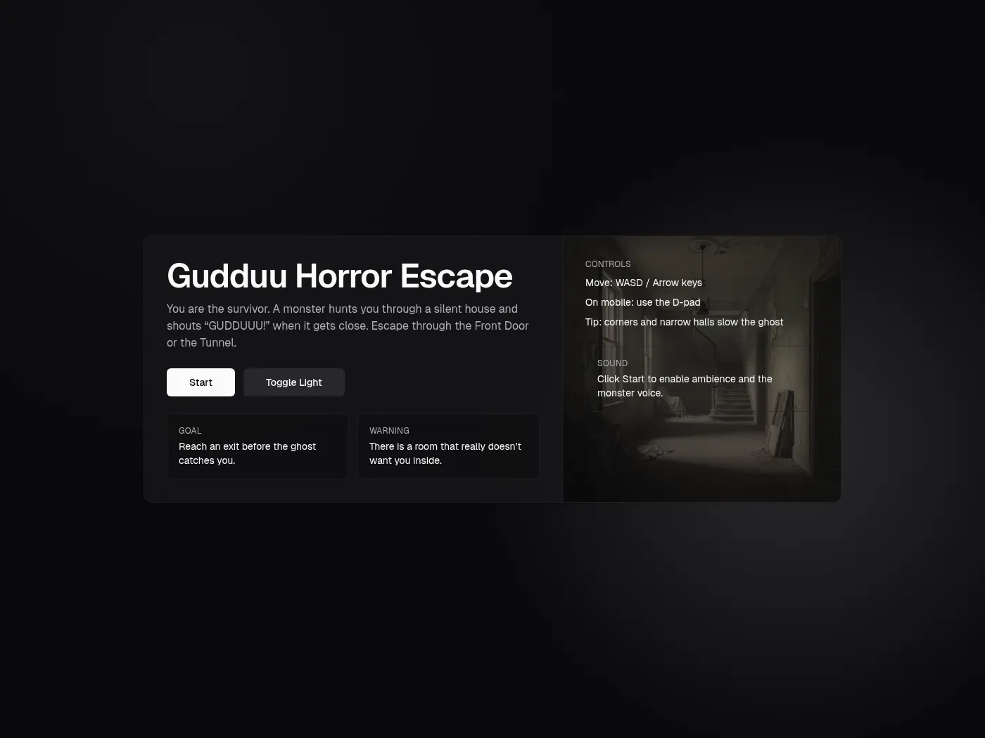 Gudduu Horror Escape