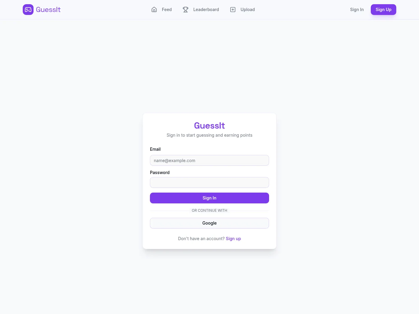 GuessIt Game Platform