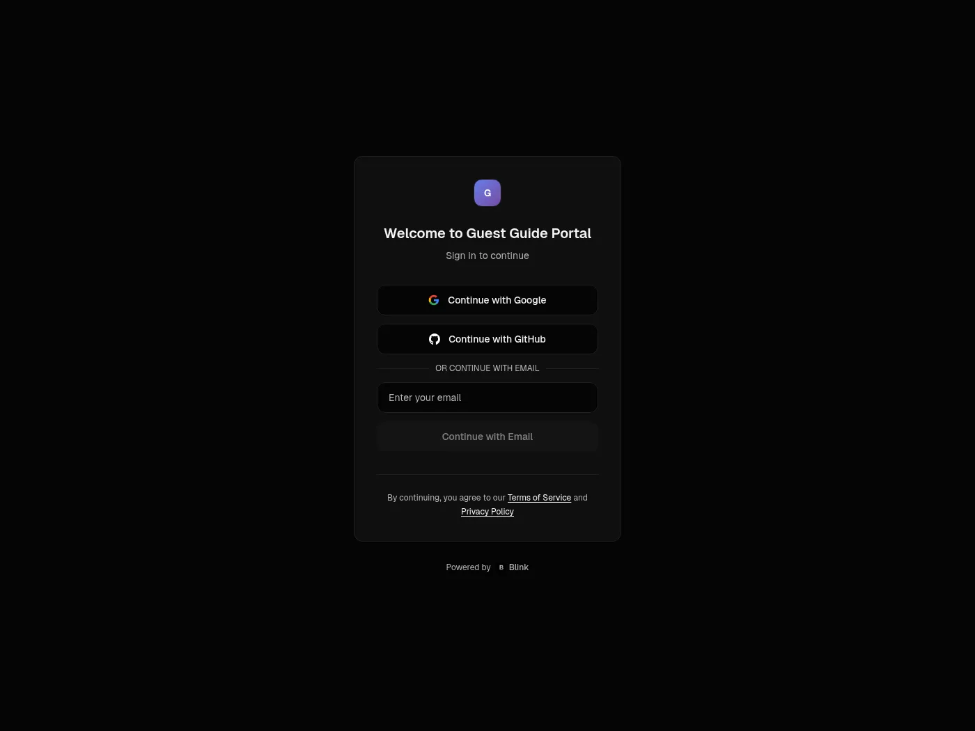 Guest Guide Portal