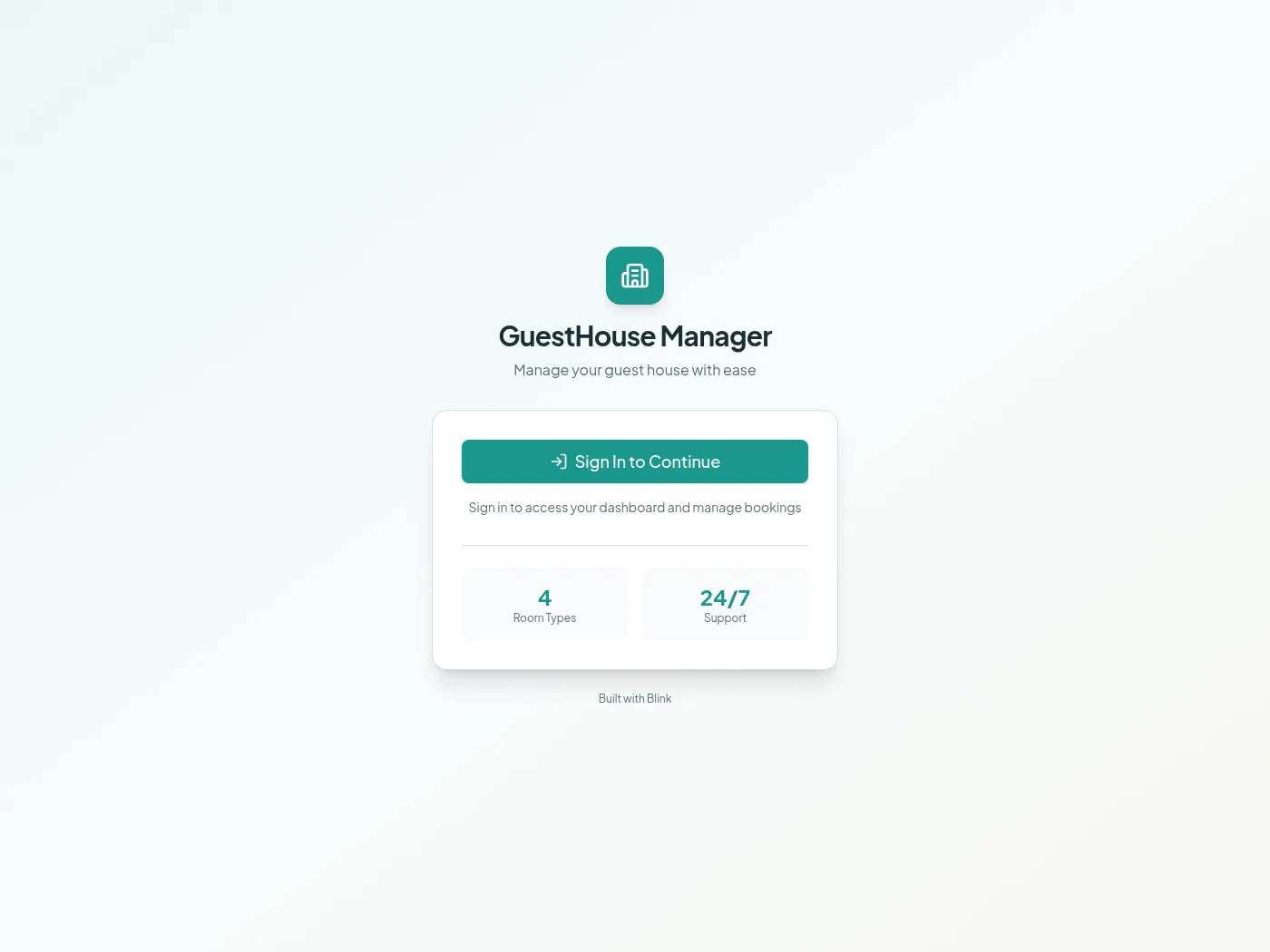 GuestHouse Manager