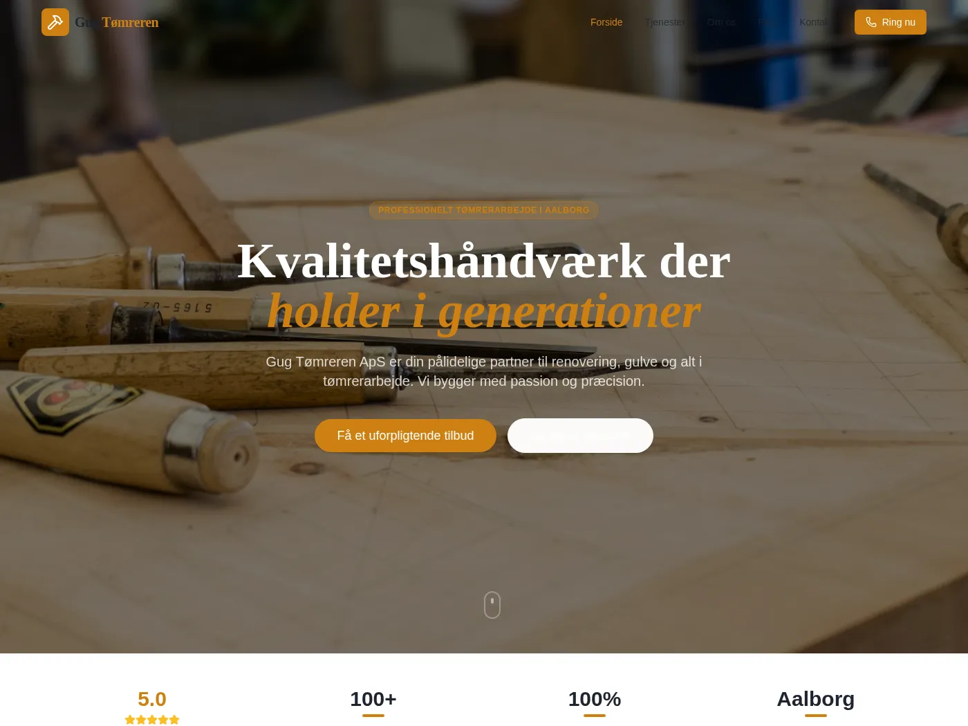 Gug Tømreren Website