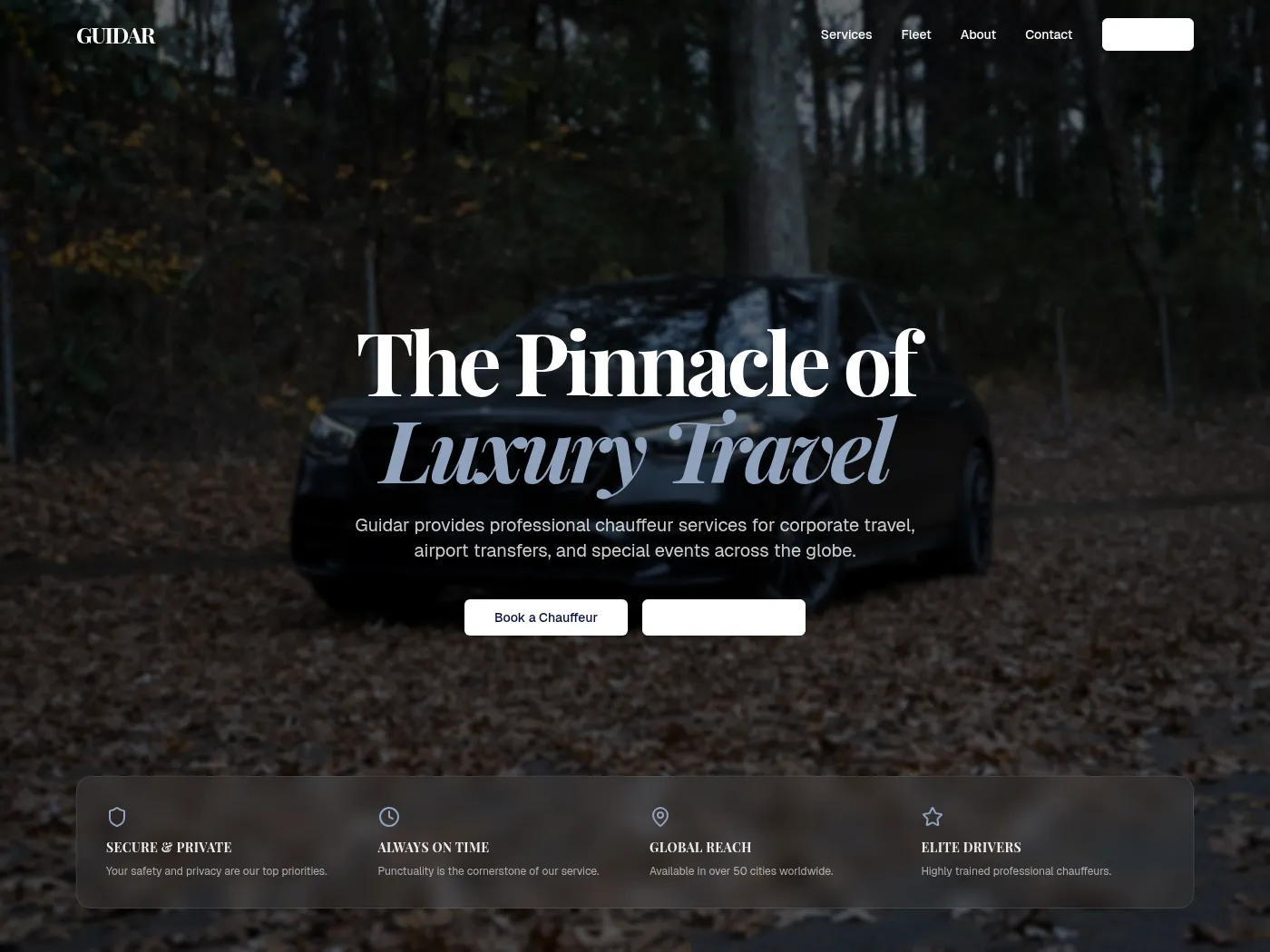 Guidar Chauffeur Website
