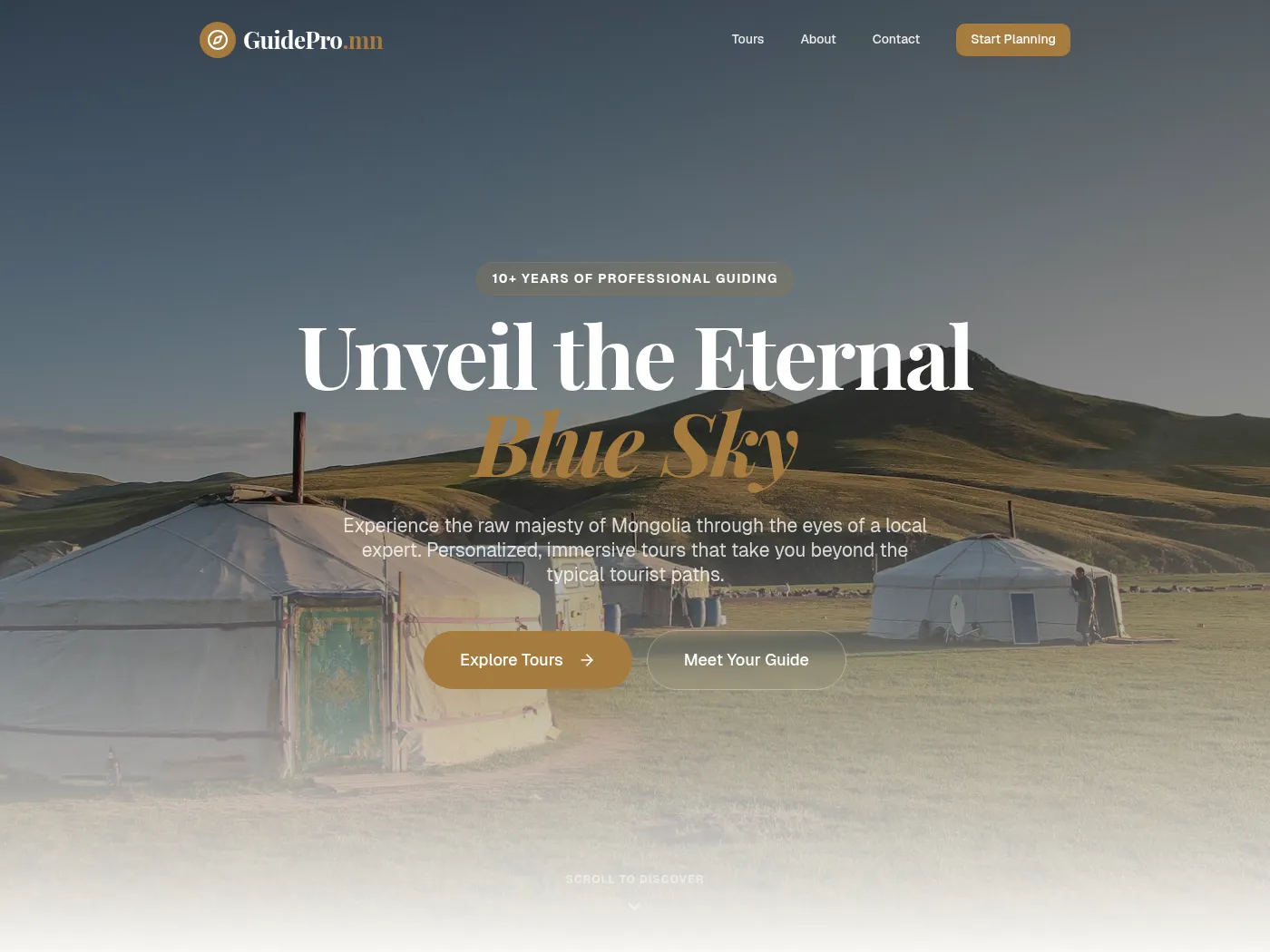 GuidePro Tours Website