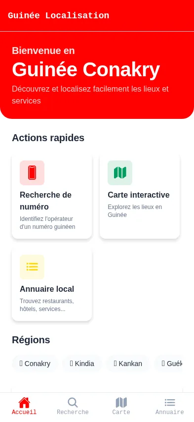 Guinée Localisation App