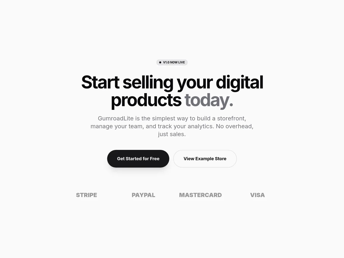 Gumroad Lite Shop