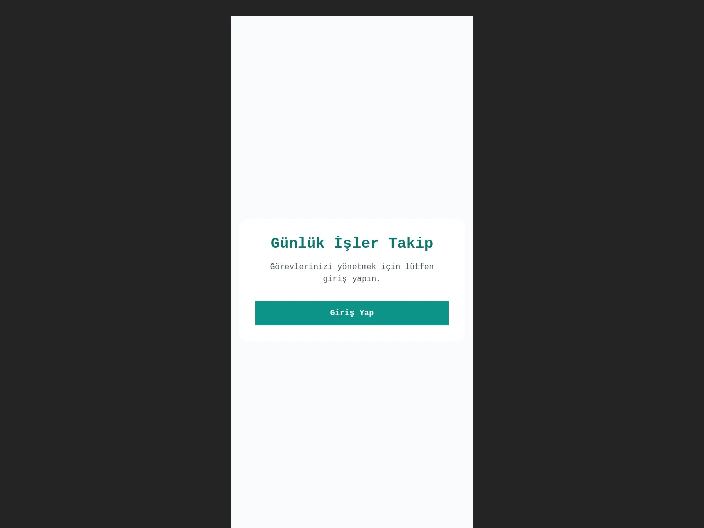 Günlük İşler Takip