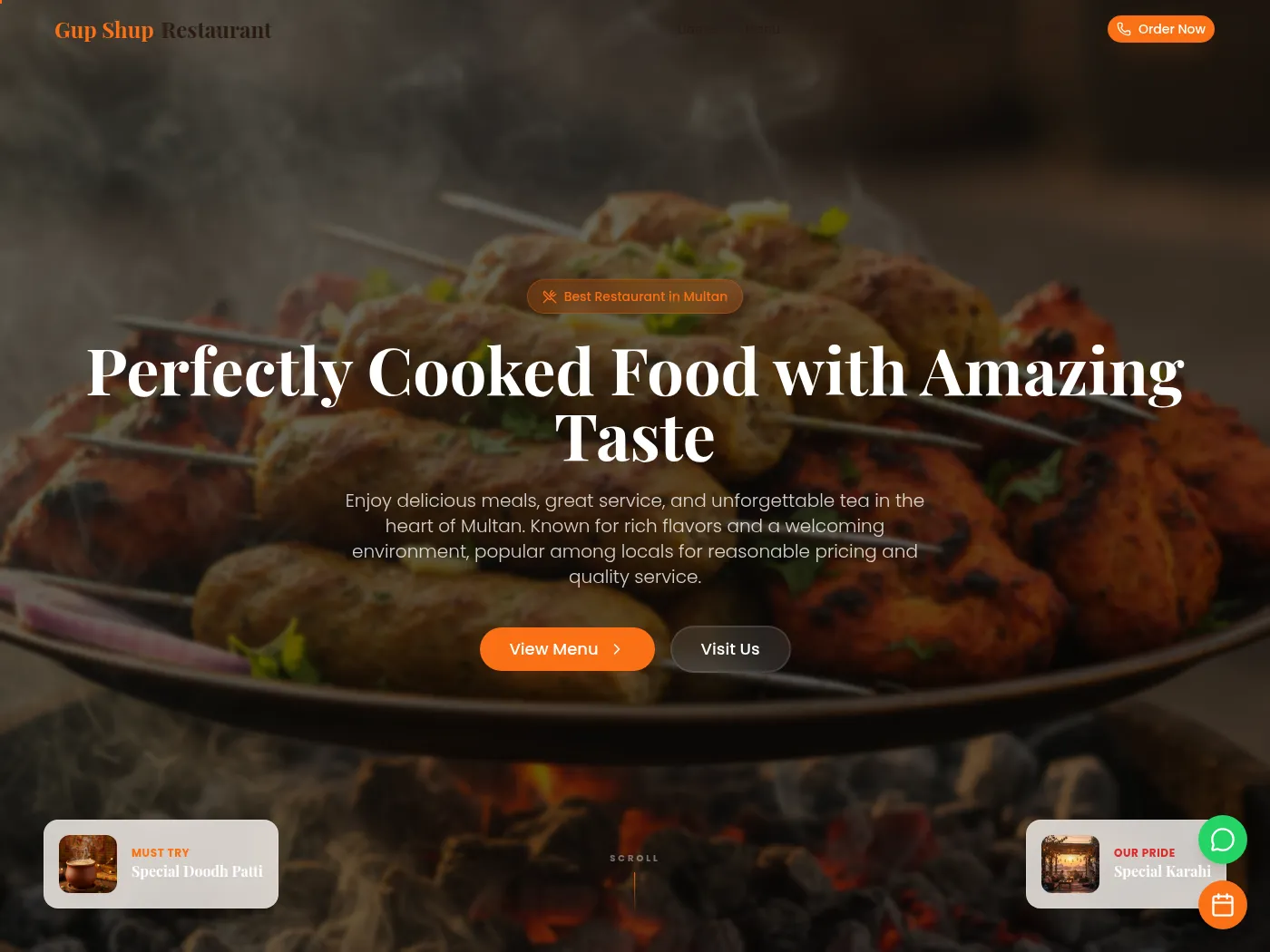 Gup Shup Restaurant Web