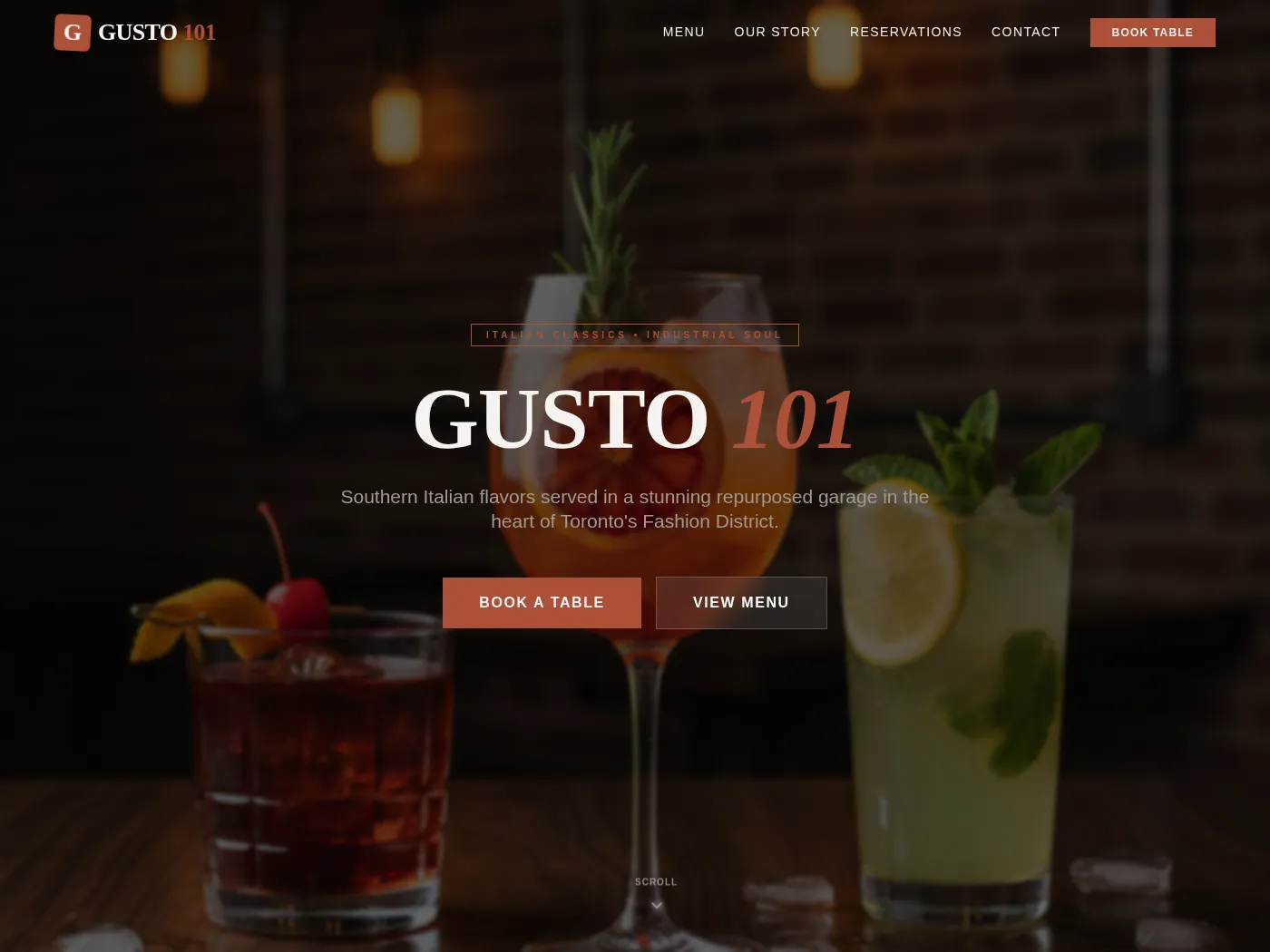 Gusto 101 Restaurant Site