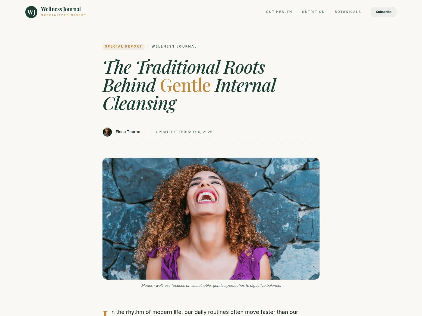 Gut Wellness Editorial Page