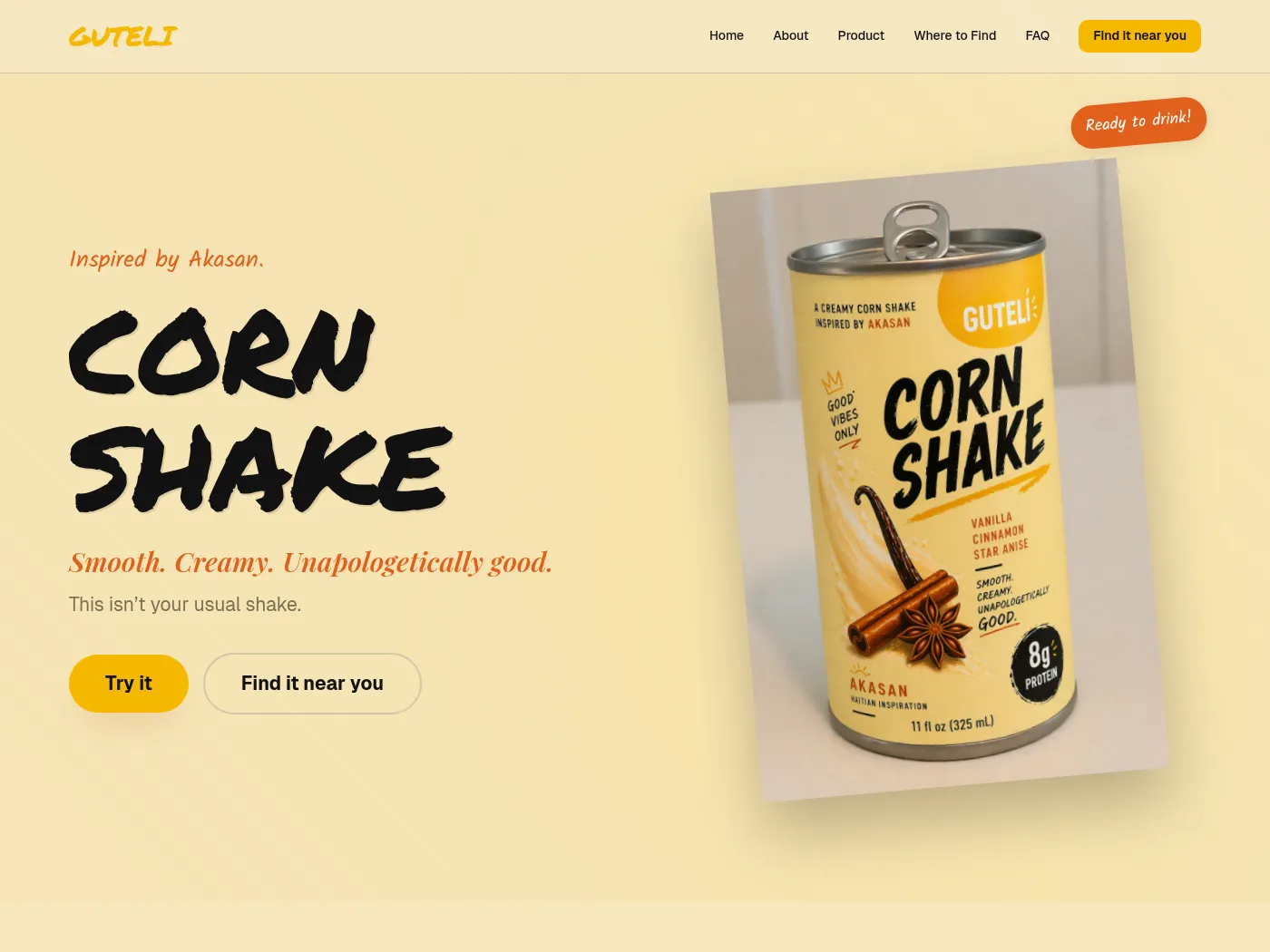 Guteli Landing Page