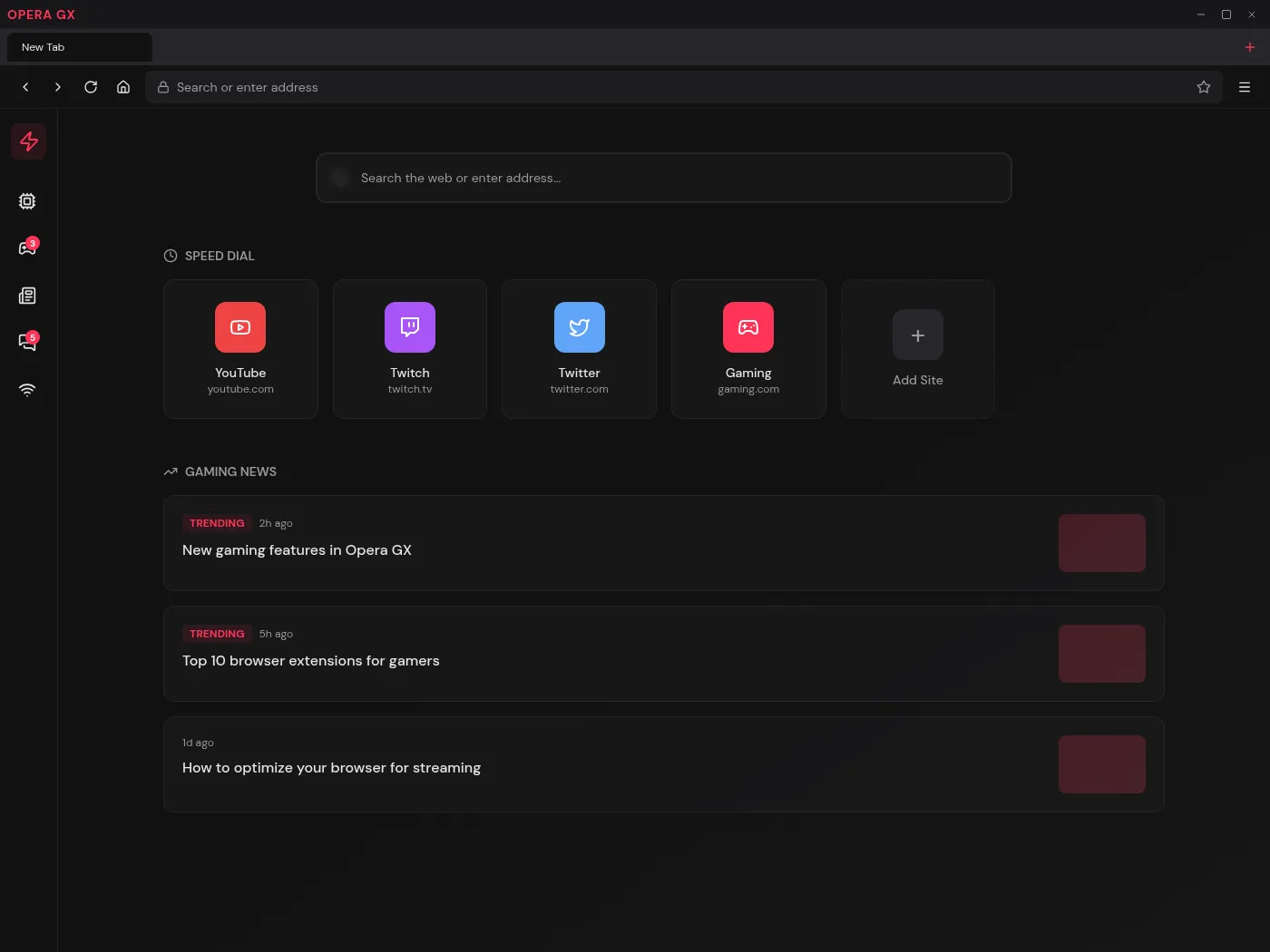 GX Browser Clone