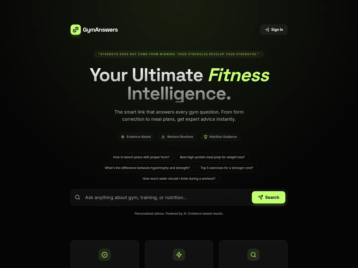 Gym Answers Link